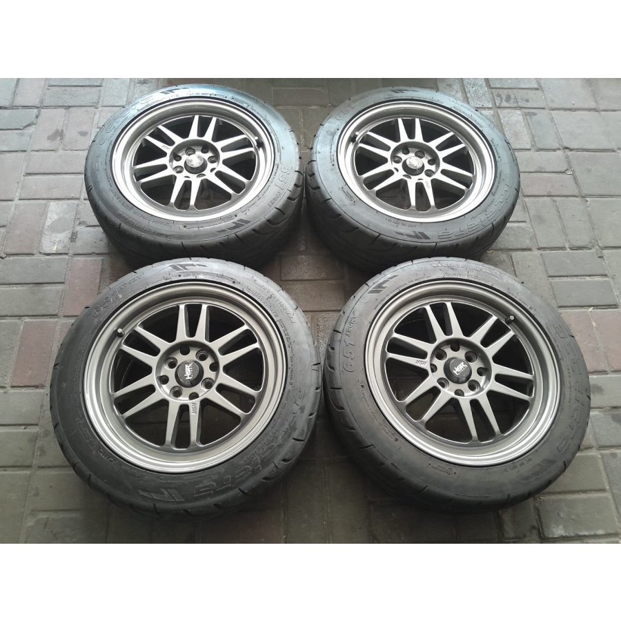 Jual VELG SEKEN RACING MURAH BAGUS HSR RING 16 LEBAR 7 LUBANG 4 SEPAKET BAN SEMISLICK PNP MOBIL ...