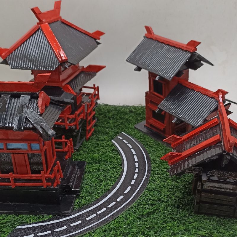 Jual Miniatur Jalan Raya Aspal Tikungan PVC Aquascape paludarium ...