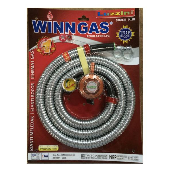 Jual REGULATOR KOMPOR GAS- PAKET SELANG WINN GAS W900 METER GARANSI 5 ...