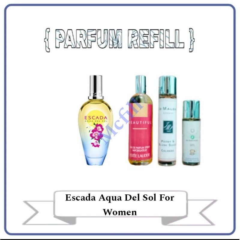 Jual Parfum Refill Esc. Aqua Del Sol For Women | Shopee Indonesia