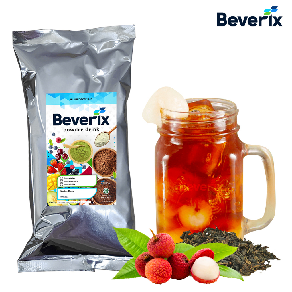 Jual BEVERIX Bubuk Minuman Leci Tea Teh Premium 500 Gr Bubuk Fruit Tea ...