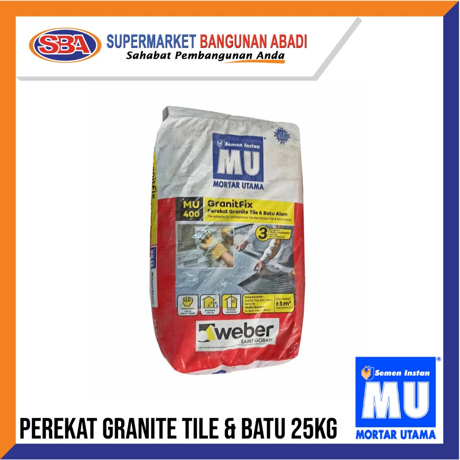 Jual SEMEN MU 400 GRANIT PEREKAT GRANITE TILE&BATU 25KG | Shopee Indonesia