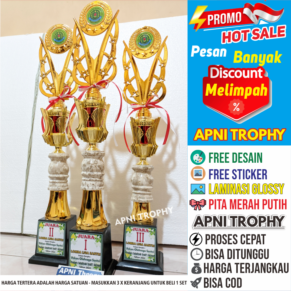 Jual Piala LOMBA SET MAPSI JUARA 1 2 3 BAHAN MARMER TINGGI GRATIS ...