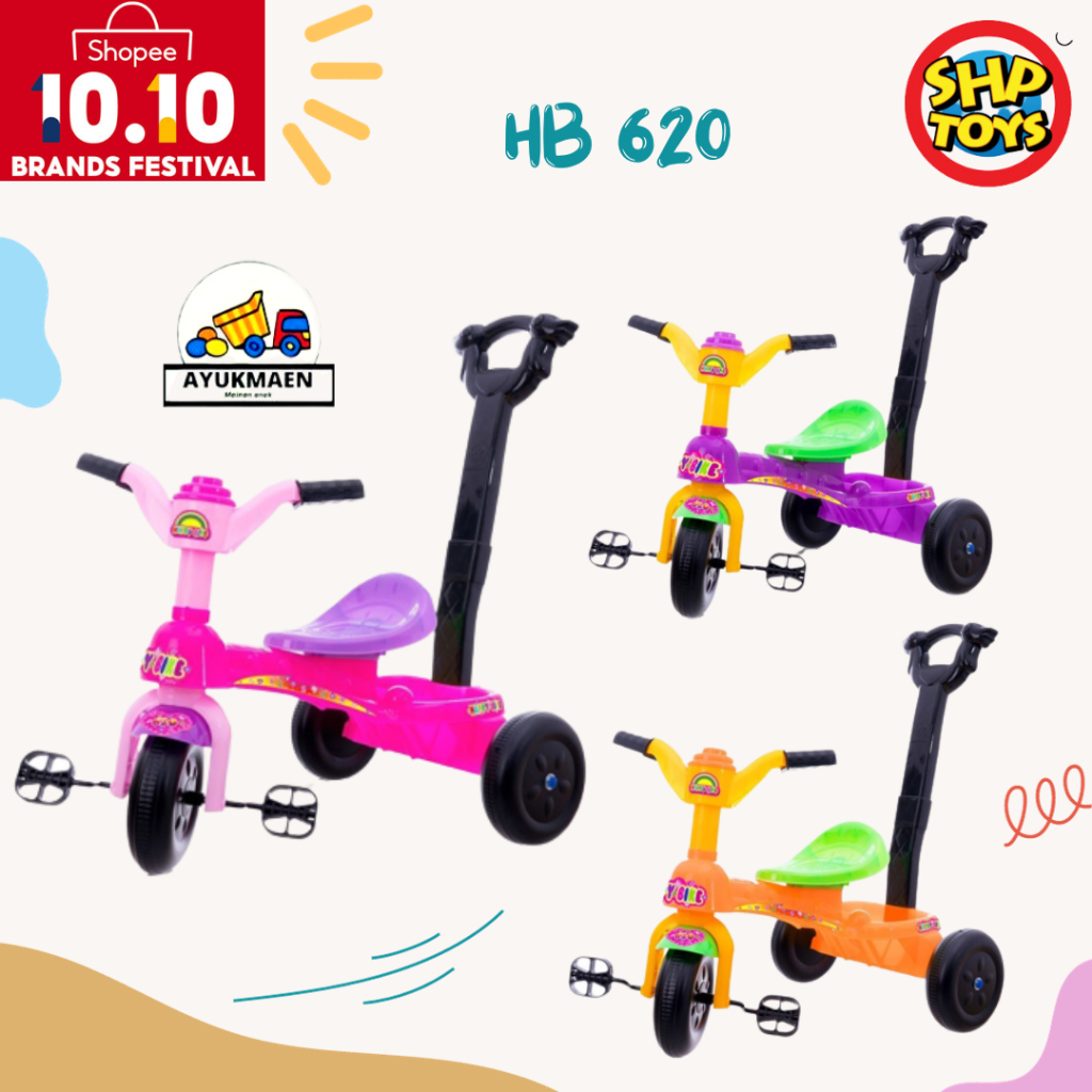 Jual Maenan Anak Sepedah Roda Tiga HB 620 SHP TOYS - Mainan Anak ...