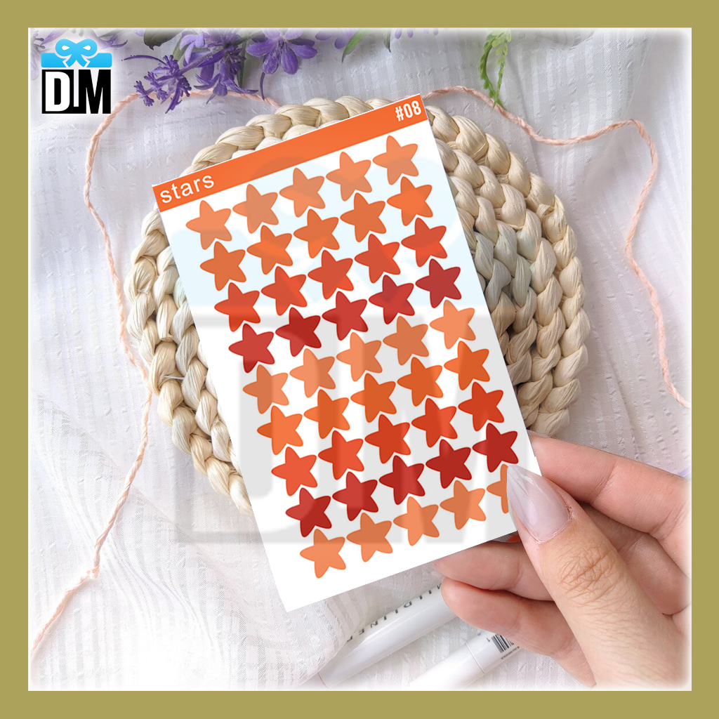 Jual Sticker Bintang Stars Sticker Warna Warni Pastel Aesthethic ...
