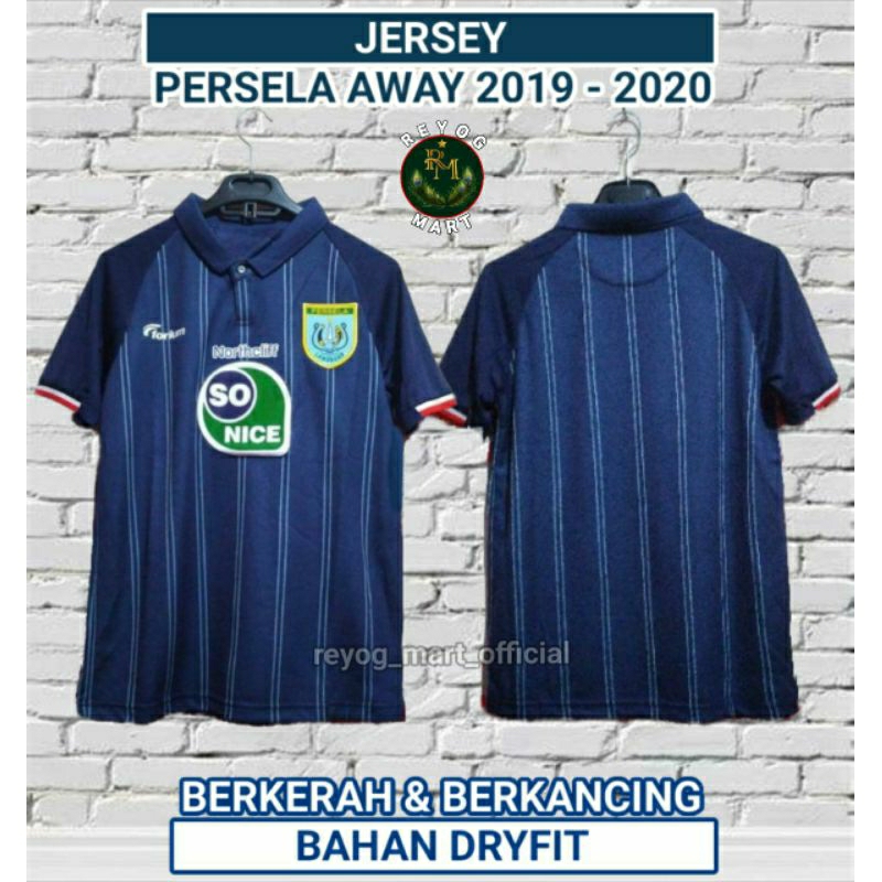 Jual JERSEY PERSELA AWAY 2019 / 2020 LIGA 1 BIRU NAVY KERAH LAMONGAN ...