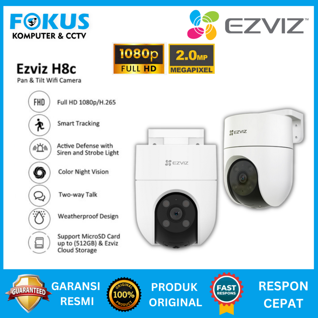 Jual [BIG RAMADHAN] Ezviz H8c Outdoor 2MP CCTV Pan&Tilt Wifi IP Camera ...