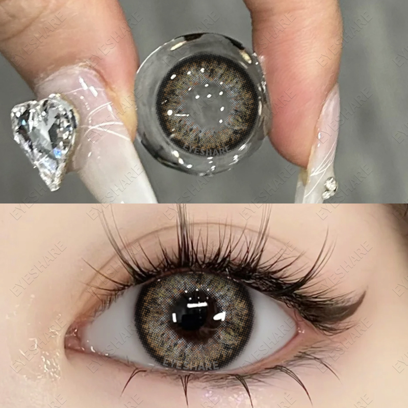 Jual Eyeshare Softlens14.5mm Big Eyes Soft Colored Contact lenses Gray ...