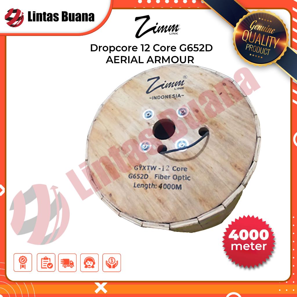 Jual Kabel Fiber Optik Grade A Dropcore ARIEAL ARMOUR 12 Core G652D 4km ...