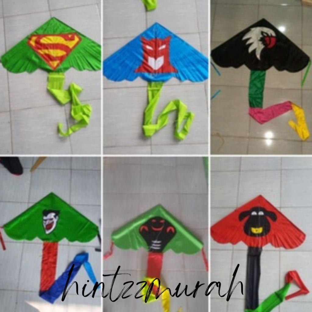 Jual Layangan Kain Parasut Sablon Karakter Anak / Layang - Layang ...