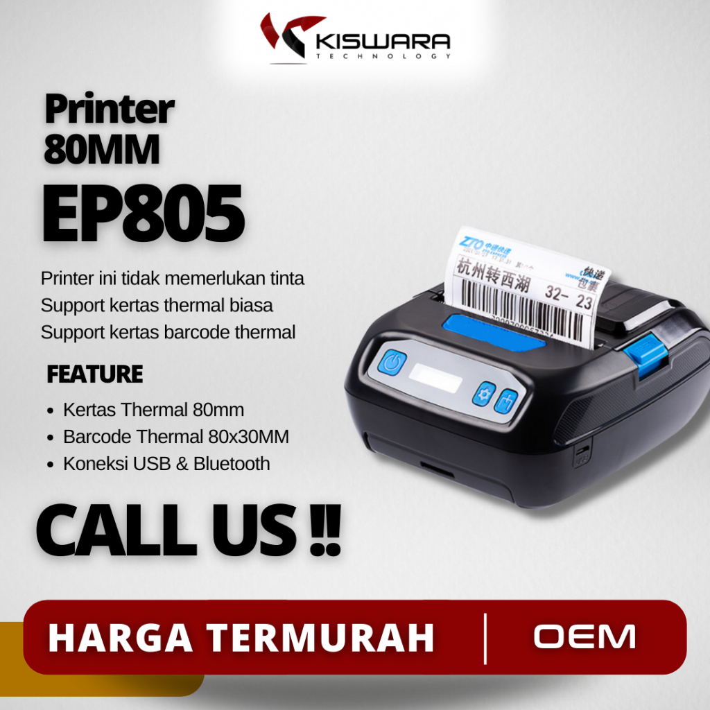 Jual Printer Cetak Resi Marketplace Barcode Thermal EPPOS EP805 (Dual Mode) | Shopee Indonesia