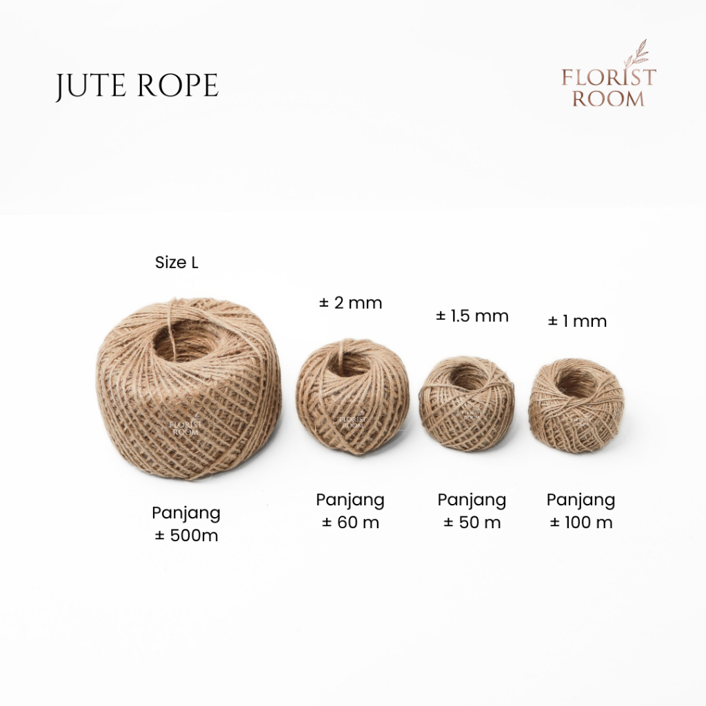 Jual Jute Rope - tali goni - DIY - vintage - burlap - karung - pita ...