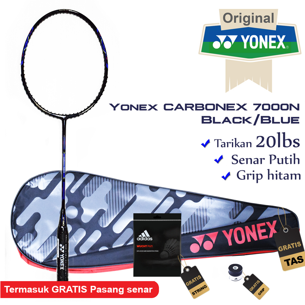 Jual Raket Badminton Yonex CARBONEX 7000N Black/Blue 100% Original | Shopee Indonesia