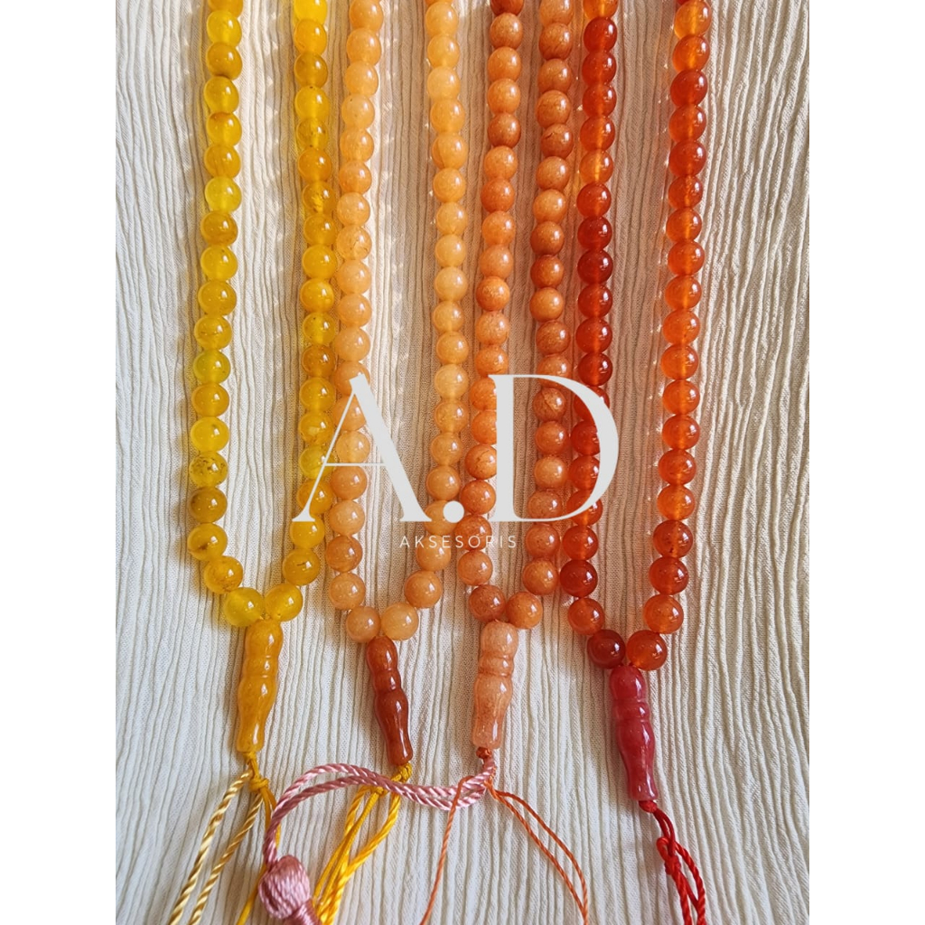 Jual Tasbih Batu Alam Manau Kuning Amber 8mm 99Butir Original | Shopee Indonesia
