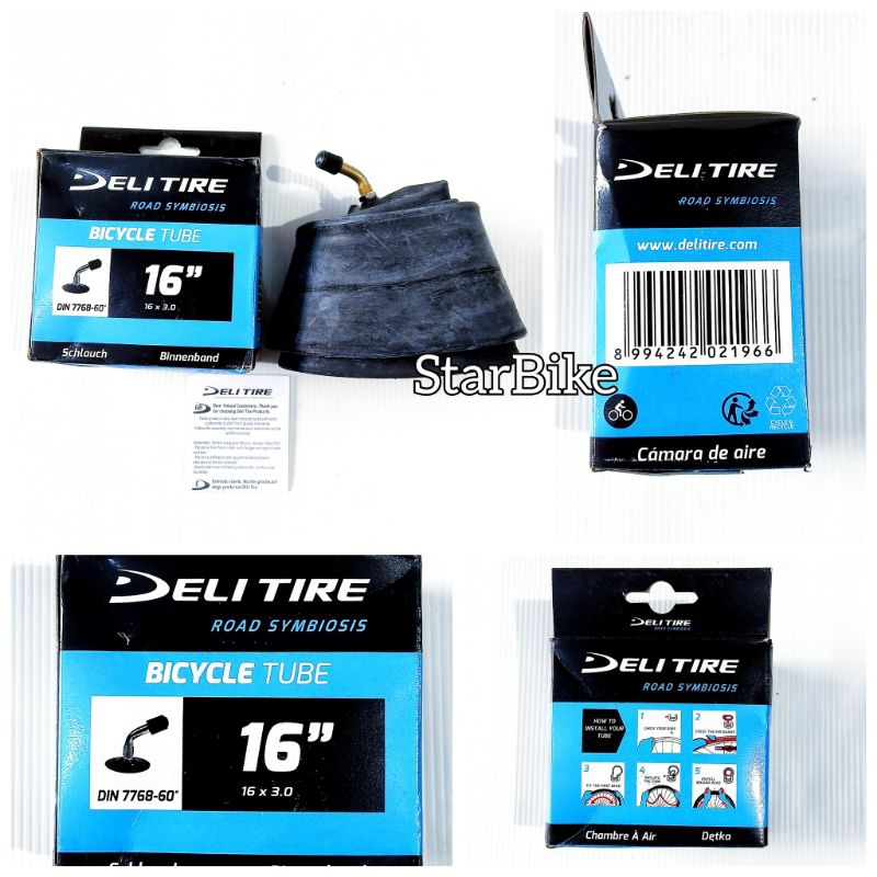 Jual Ban Dalam Selis Sepeda Listrik 16×3.0 Pentil Bengkok Deli Tire | Shopee Indonesia