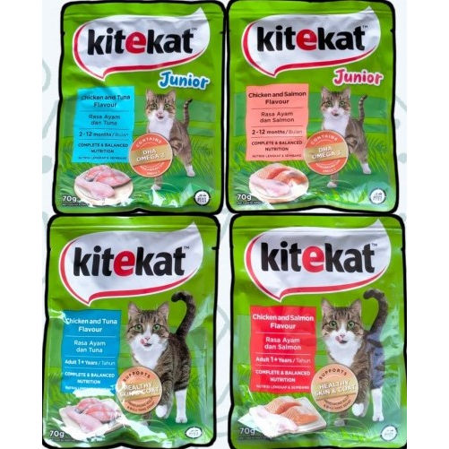 Jual MAKANAN KUCING BASAH KITEKAT POUCH 70GR (ISI 28 PCS DALAM 1 BOX ...