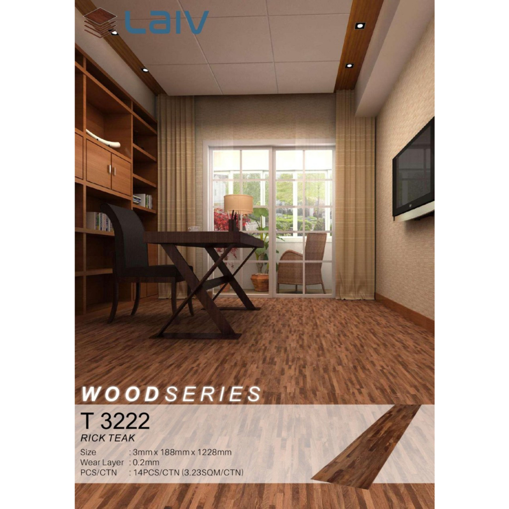 Jual Vinyl Flooring Laiv / Vinyl Lembaran 3mm Motif Kayu / Lantai Vinyl ...