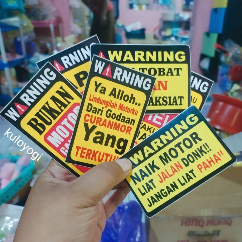 Jual Stiker Motor Warning Sticker Custom Stiker Tulisan Bak Truk | Shopee Indonesia