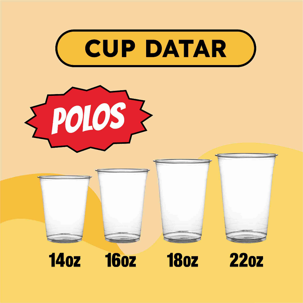 Jual Cup Gelas Minuman Polos 14oz 16oz 18oz 22oz Datar Murah | Shopee ...
