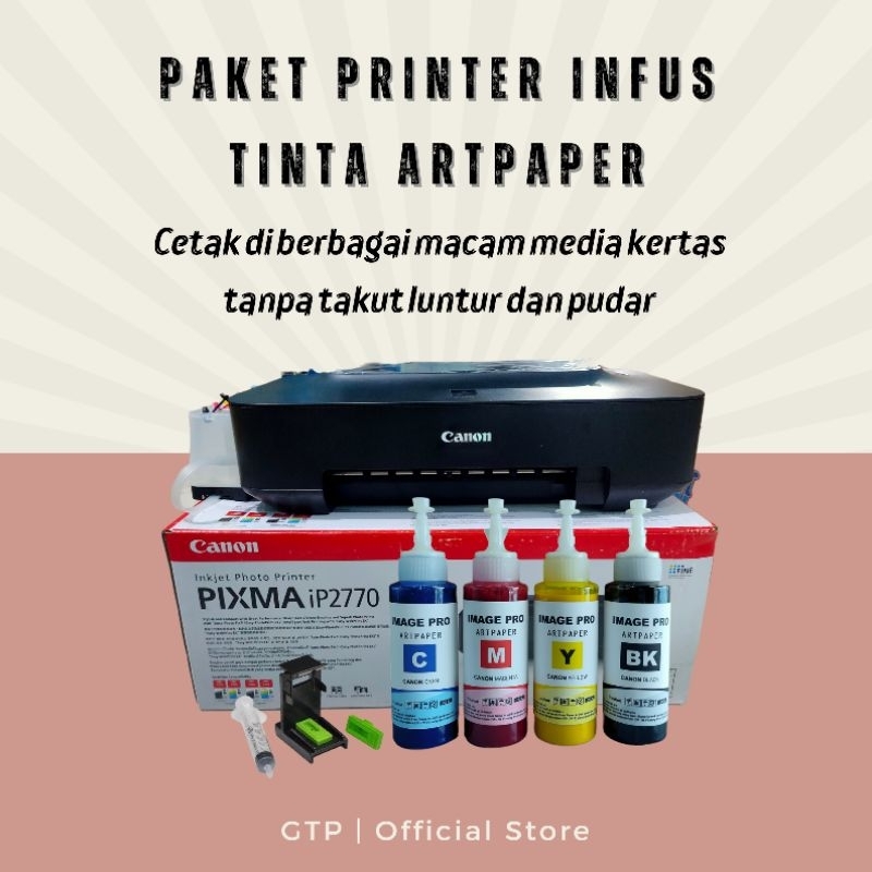 Jual Paket Printer Canon ip 2770 + Infus Tinta Artpaper Canon | Shopee ...