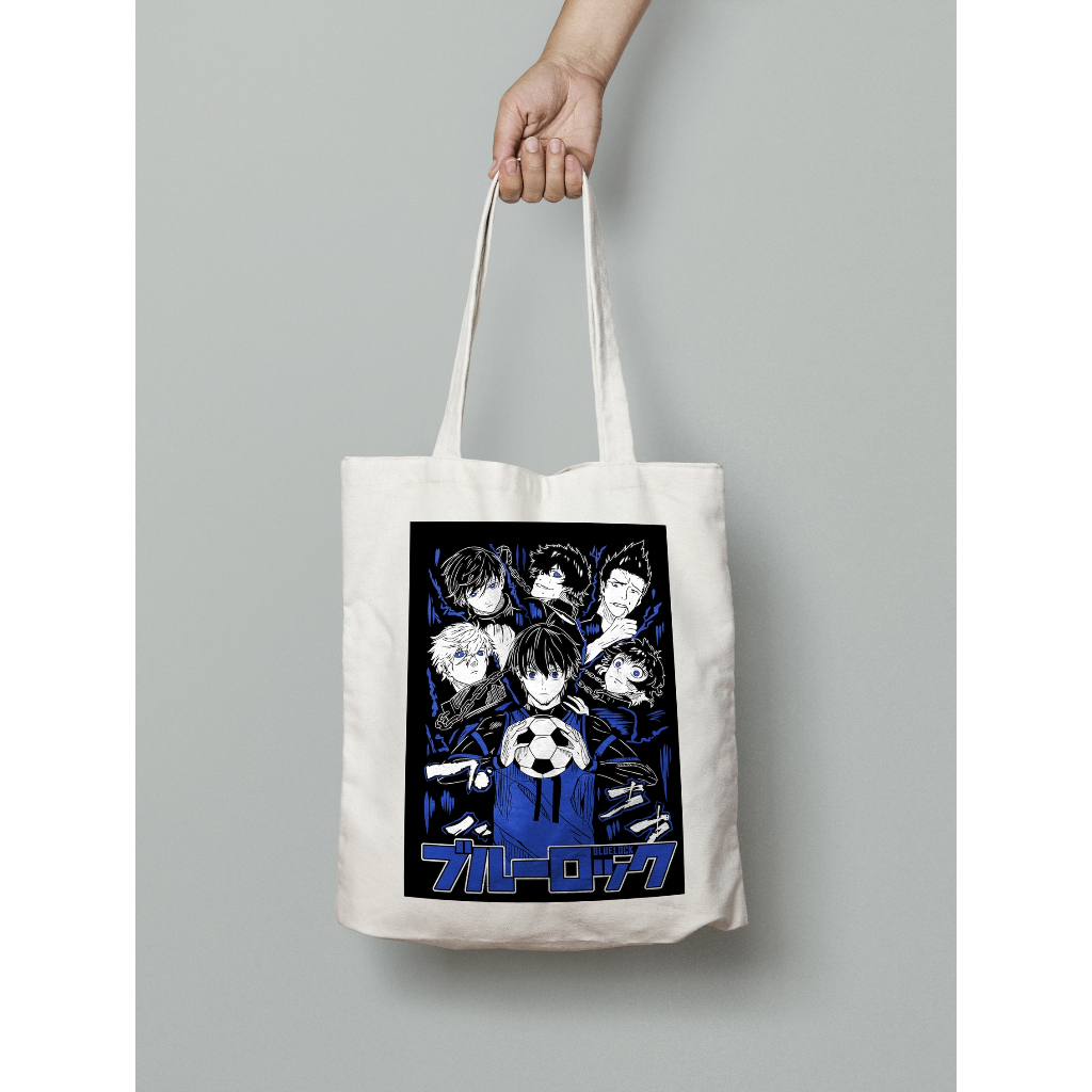Jual TOTEBAG CANVAS BLUE LOCK / Totebag Anime one blue lock/ Tas Anime ...