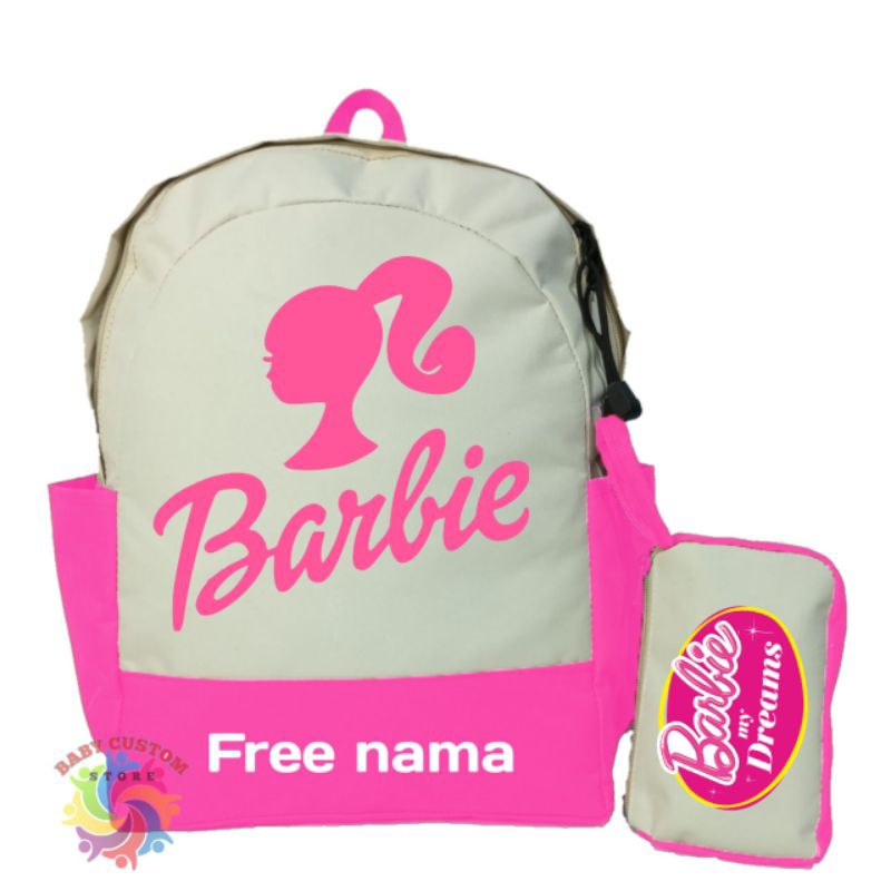 Jual Tas Ransel Backpack Anak Custom Gambar Barbie Free Cetak Nama ...