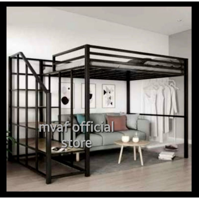 Jual Mezzanine Minimalis Mewah Ranjang Besi Modern Loft Upper Bunkbed ...