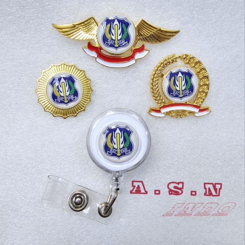 Jual Pin Logo Satpam Security Yoyo Id Card Satpam Lencana Security ...