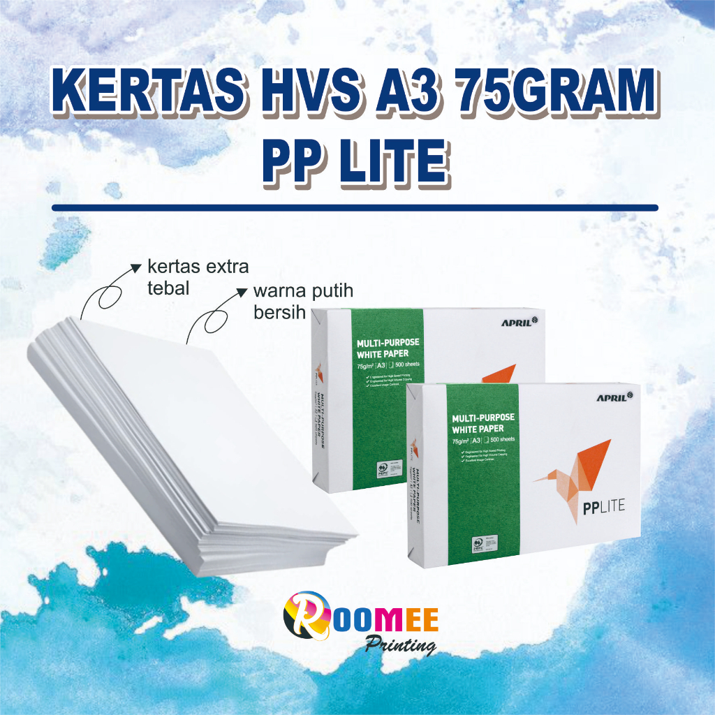 Jual KERTAS HVS A3 75 GRAM PP LITE / KERTAS FOTOCOPY A3 1 RIM (500 ...
