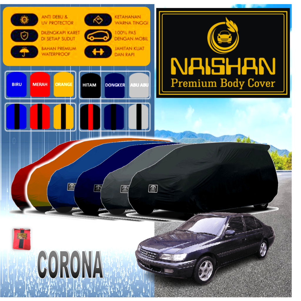 Jual COVER MOBIL CORONA TAFETA EFEK DAUN TALAS | Shopee Indonesia