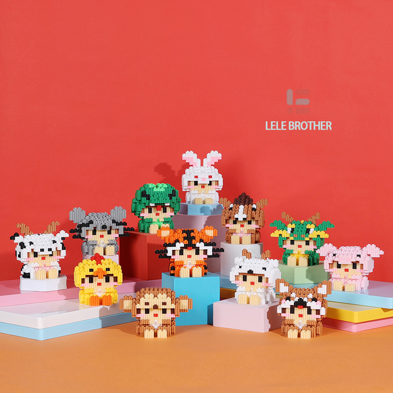Jual LELE BROTHER Nano Block 12 Shio Series | Mainan Bricks Education ...