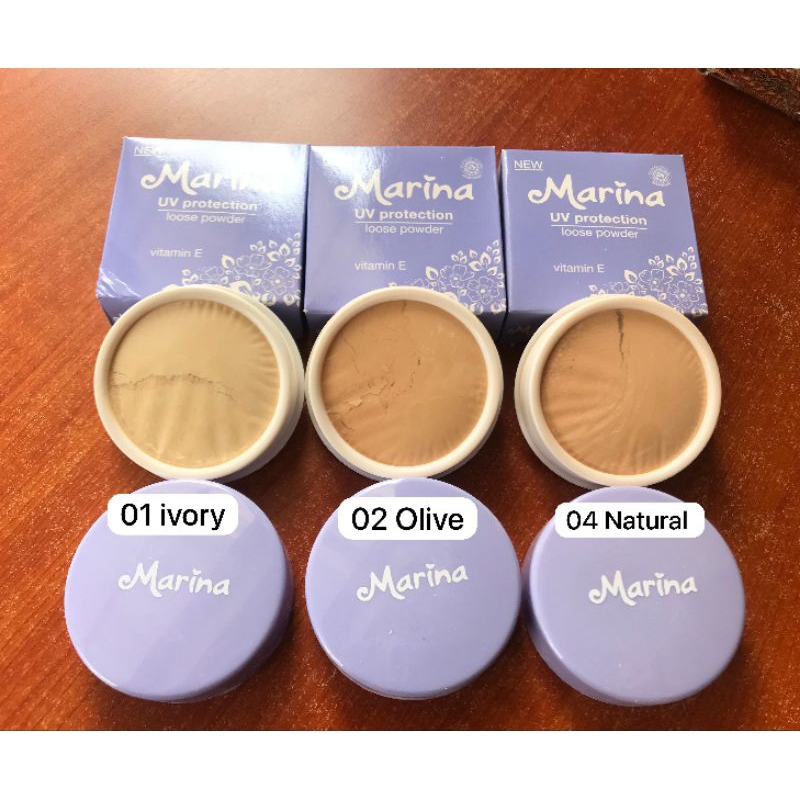 Jual MARINA UV PROTECTION LOOSE POWDER VITAMIN E / BEDAK TABUR MARINA ...