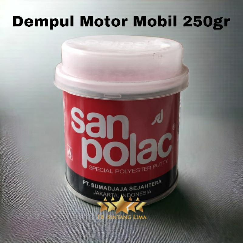Jual Dempul SAN POLAC Polyester Mobil Motor Plastik ukuran kecil 250gr ...