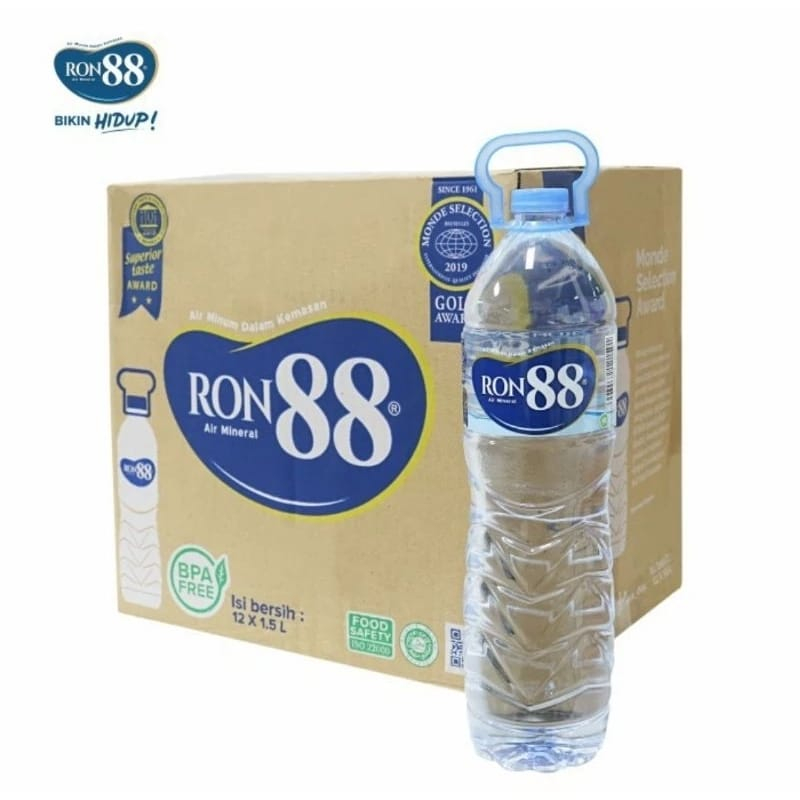 Jual AIR MINERAL / AIR MINERAL RON 88 /AIR MINERAL RON 88 1500ml / RON ...