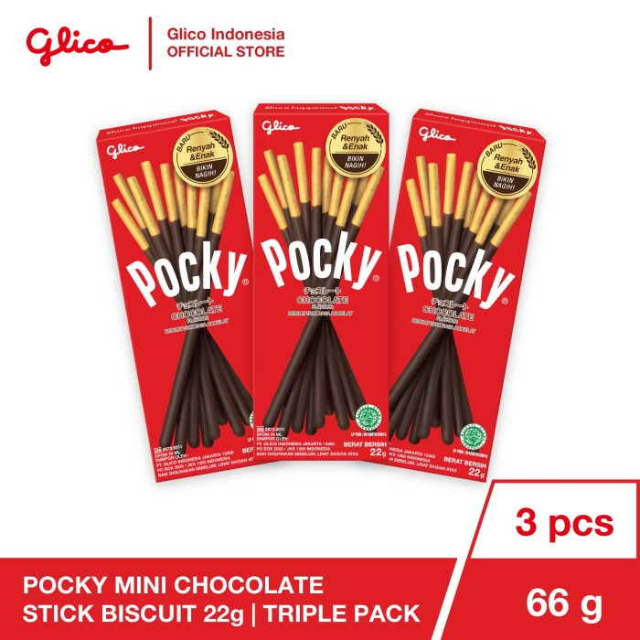 Jual Pocky Mini Chocolate Cokelat Stick wafer 22g Triple Pack | Shopee ...