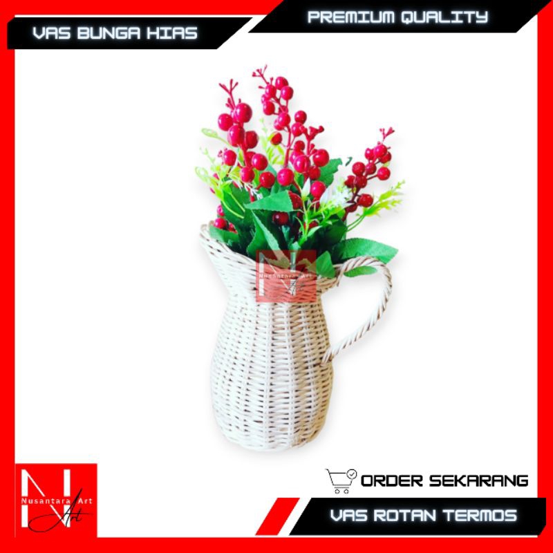 Jual Vas Bunga Rotan Pot Bunga Rotan Vas Rotan Vas Bunga Kering Vas ...