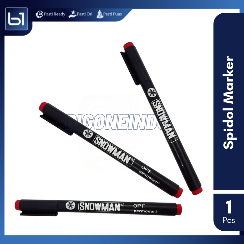 Jual Spidol Permanen Snowman Pen OPF, Pulpen Spidol Permanen Snow Man ...