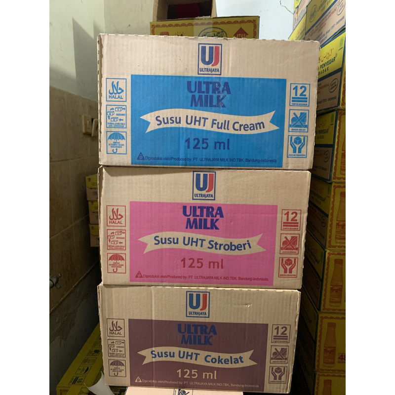 Jual Ultra 125 ml Coklat/Strawberry/Full cream 1 Dus 40 pcs | Shopee Indonesia