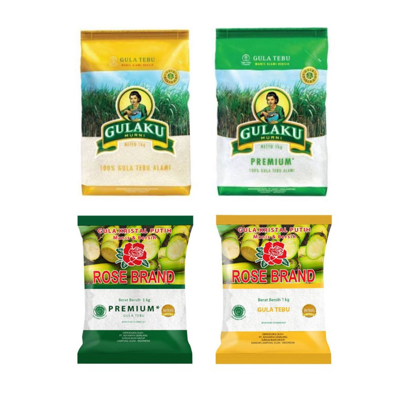 Jual GULAKU HIJAU / GULAKU KUNING / GULA TEBU PREMIUM 1KG | Shopee ...