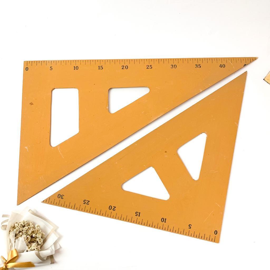 Jual Penggaris Kayu 1meter/Segitiga/Busur/Jangka Papan White Board ...