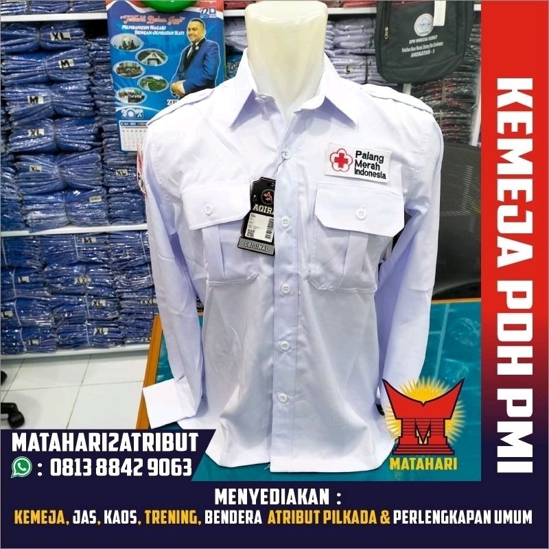 Jual KEMEJA PDH PMI PMR PUTIH KEMEJA KERJA | Shopee Indonesia