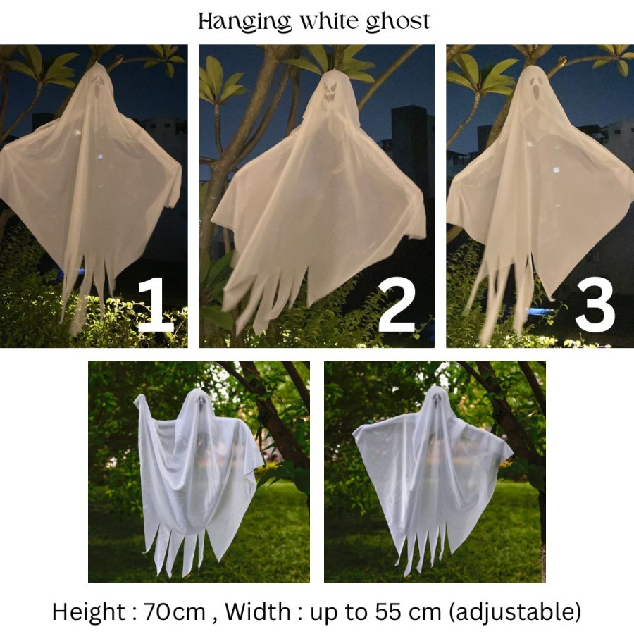 Jual Hanging White Ghost / Dekorasi Gantung Hantu Setan Terbang ...