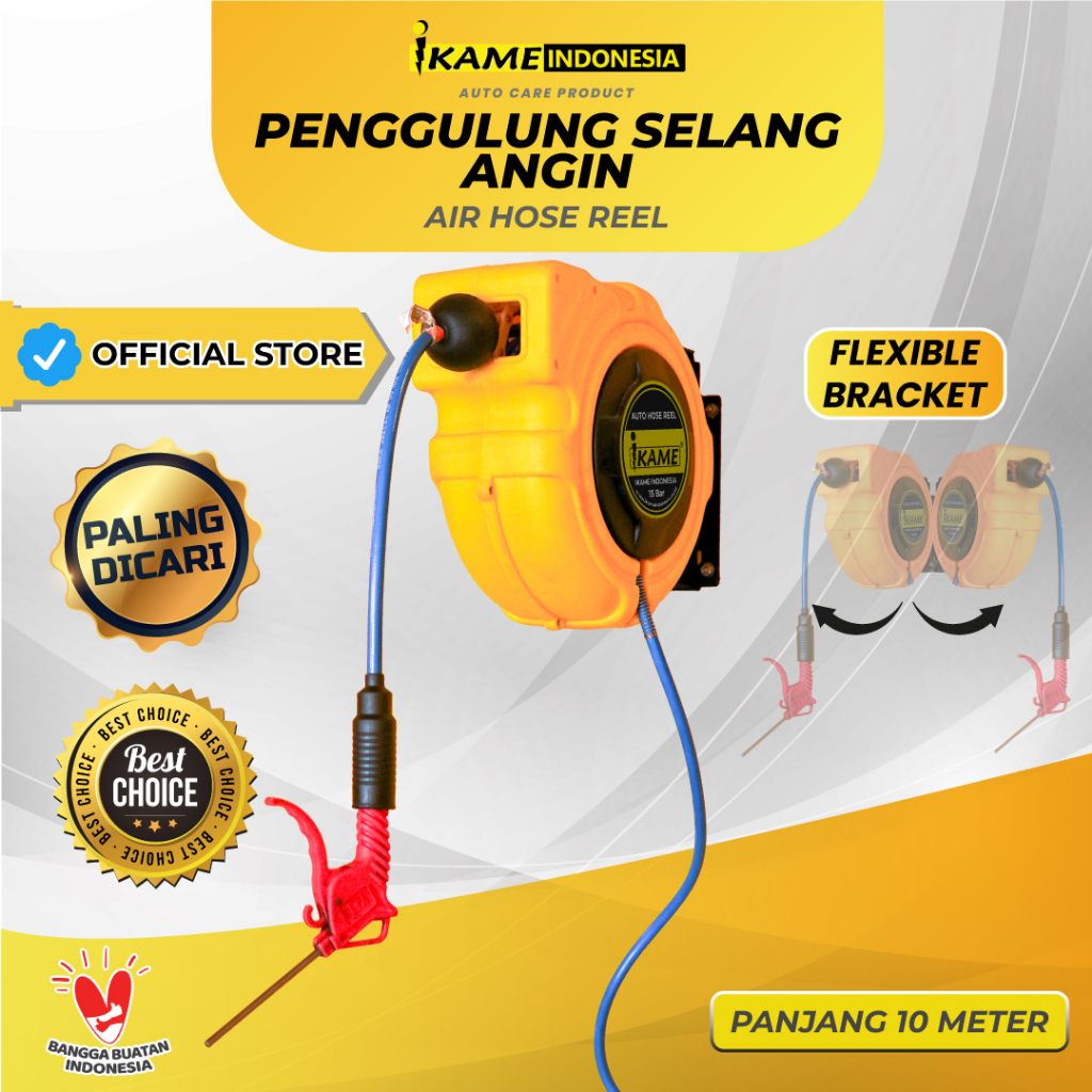 Jual IKAME Air Hose Reel 9 + 1 Meter Tipe AeroJetPro TY 2 / Selang ...