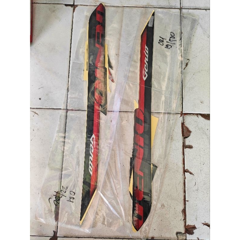 Jual Striping lis sticker standar ORI honda genio cbs hitam full lis ...