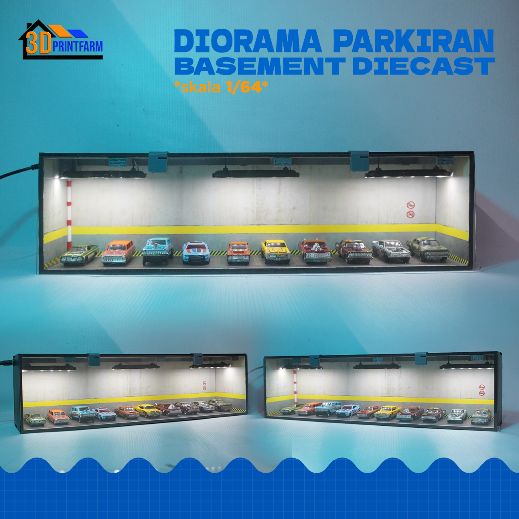 Jual Diorama Parkiran Basement Diecast skala 1:64 I Rak Hotwheels ...