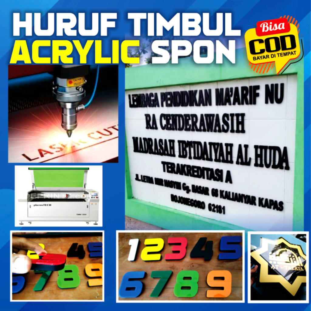 Jual HURUF TIMBUL AKRILIK / LETTER SPON / LETTER AKRILIK | Shopee Indonesia