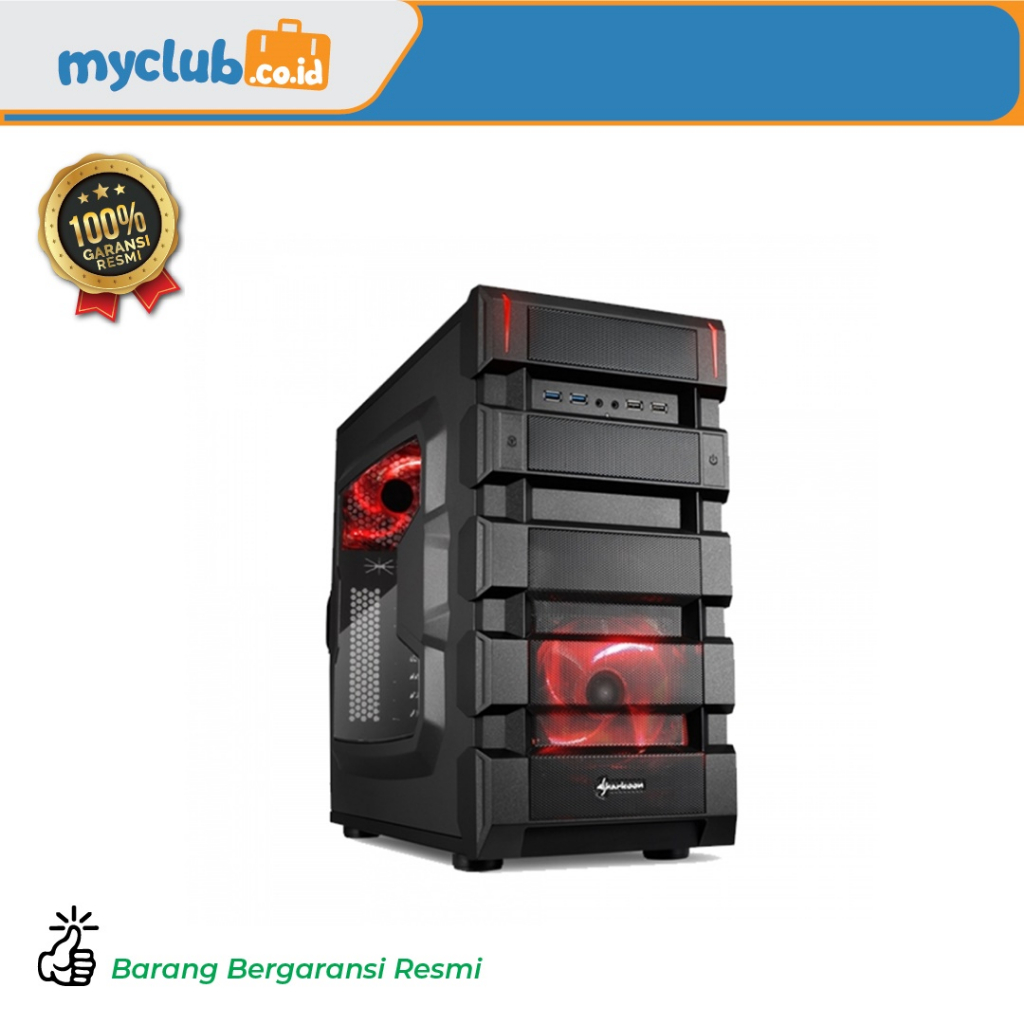 Jual Sharkoon Casing Gaming BD28 (Merah) | Shopee Indonesia