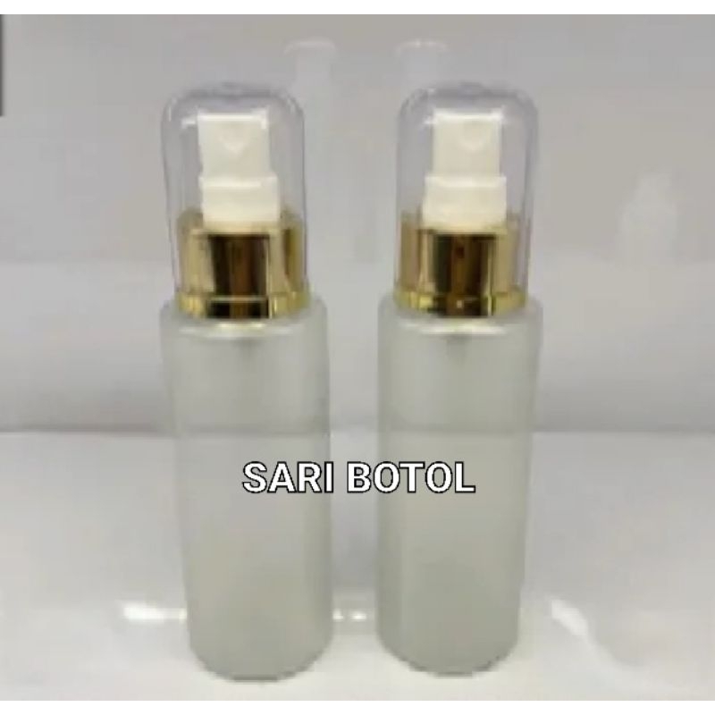 Jual BOTOL RF 100 ML FROSTED SPRAY GOLD FULL CAP 100ML PET PLASTIK ...