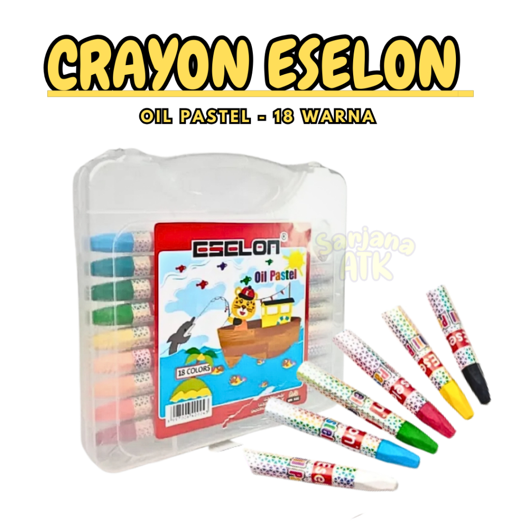 Jual Crayon / Krayon Alat Mewarnai Eselon 18 Warna | Shopee Indonesia