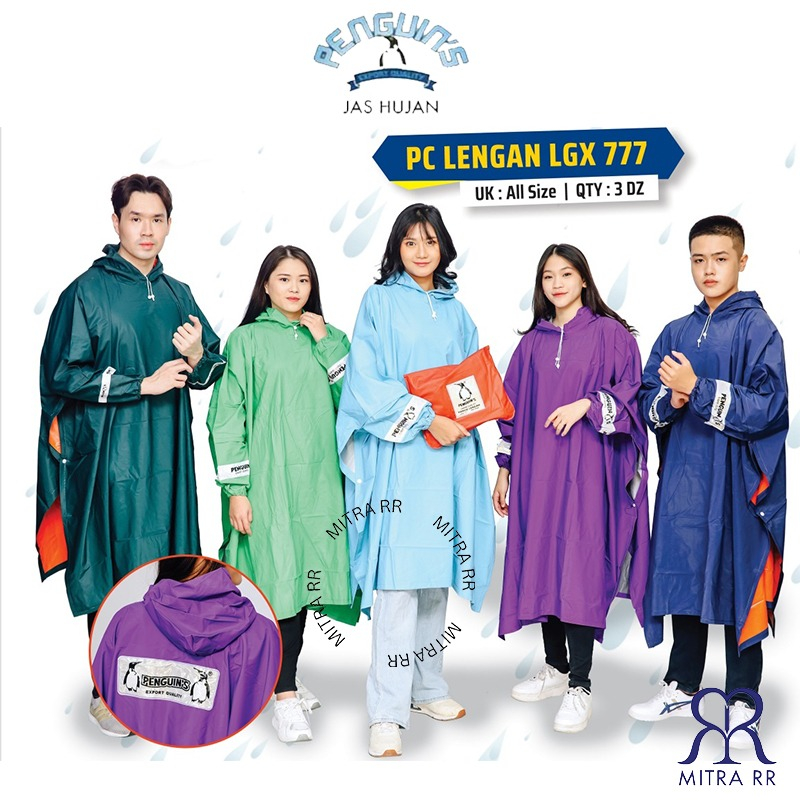 Jual Jas Hujan Poncho Lengan Penguins LGX 777 Big Size | Ponco P-535 ...